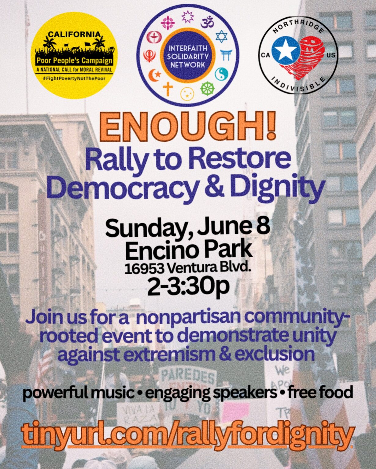 Enough! Rally to Restore Democracy & Dignity to Bring Together ...